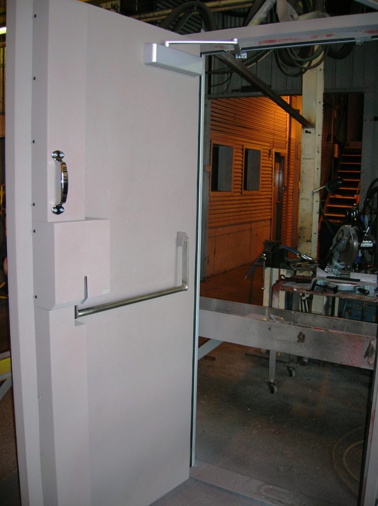 Manually Operated Blast Door with Panic Hardware - Electric Power Door